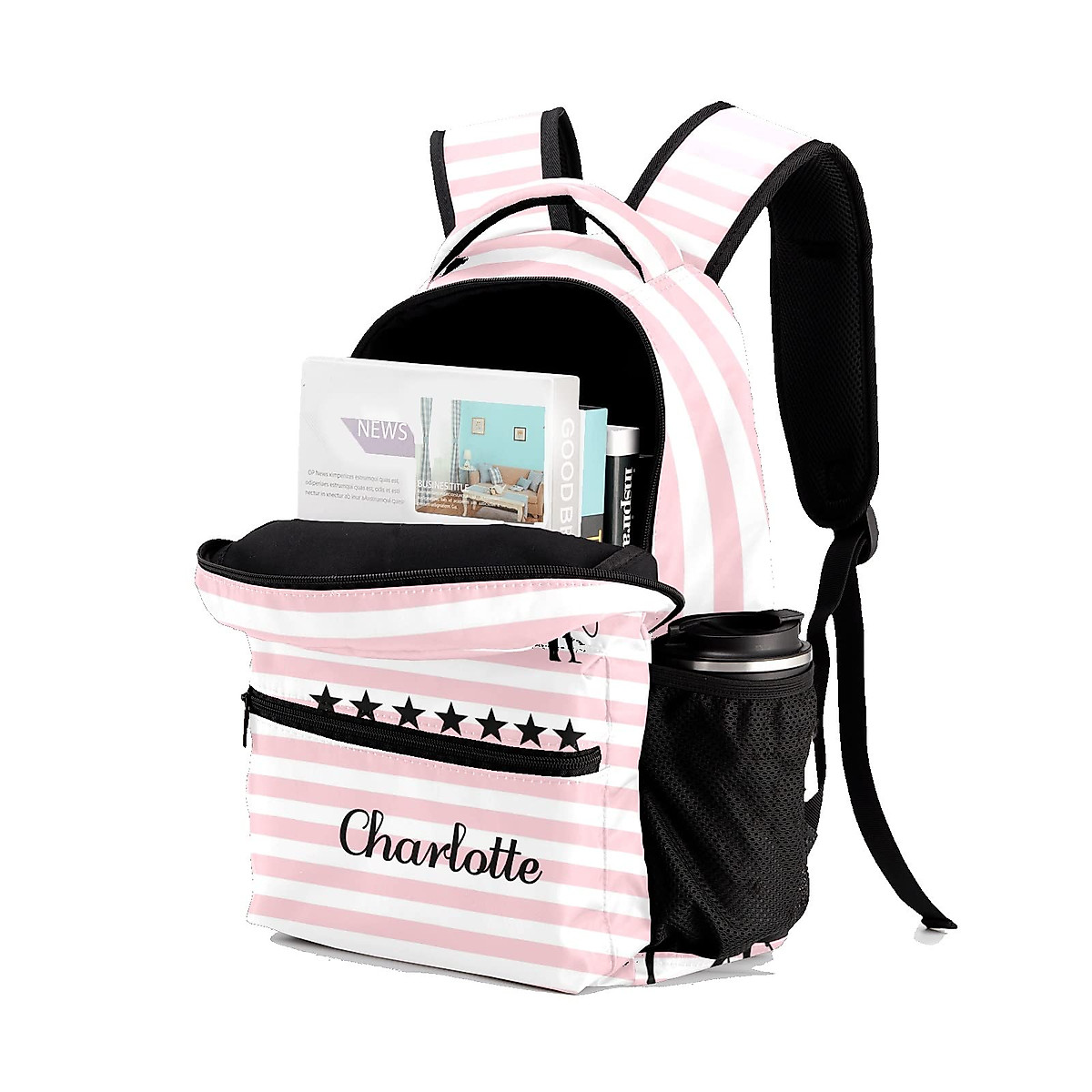 Deven Art Gymnastic Woman Personalized Kids Backpack for Boy/Girl Teen Primary School Daypack Travel Bag Bookbag