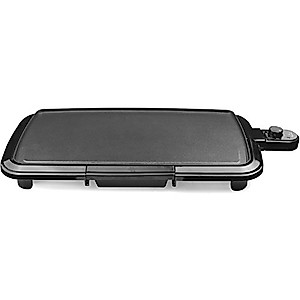 Mainstays Dishwasher-Safe Black 20" Griddle with Adjustable Temperature Control
