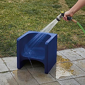 ECR4Kids Tri-Me Table and Cube Chair Set, Multipurpose Furniture, Navy, 3-Piece