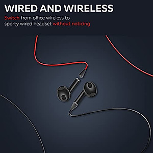 MIVOX F2 3-in-1 Wireless Headset Bluetooth Earbud – Noise Cancellation Bluetooth Neckband Headphones – in-Ear Charging Neckband Headphones – Traveling, Workout, Sports – 38 Hours Play Time