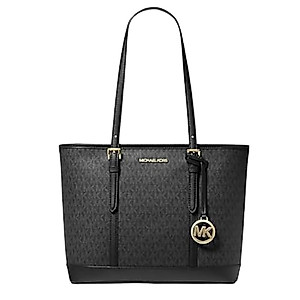 Michael Kors Jet Set Medium Carryall Tote (black sig)