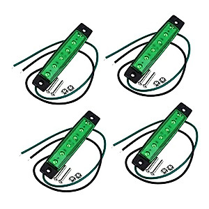 VICASKY Trailer Taillight 2pcs 6 Lights 12v Small Lights Taillight The Width Light Side Lights Truck Green Truck Indicators Signal Lights Light Lamp Side Marker
