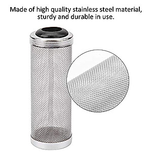 Tnfeeon Aquarium Filter Case, Stainless Steel Mesh Filter Media Cover Filter Net Case Cover Protect Shrimp Fish(L Dia.16mm)