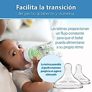 Dr. Brown's Natural Flow® Anti-Colic Options+™ Wide-Neck Baby Bottle Designer Edition Bottles, Dino Decos, 9oz/270mL, Level 1 Nipple, 2-Pack, 0m+