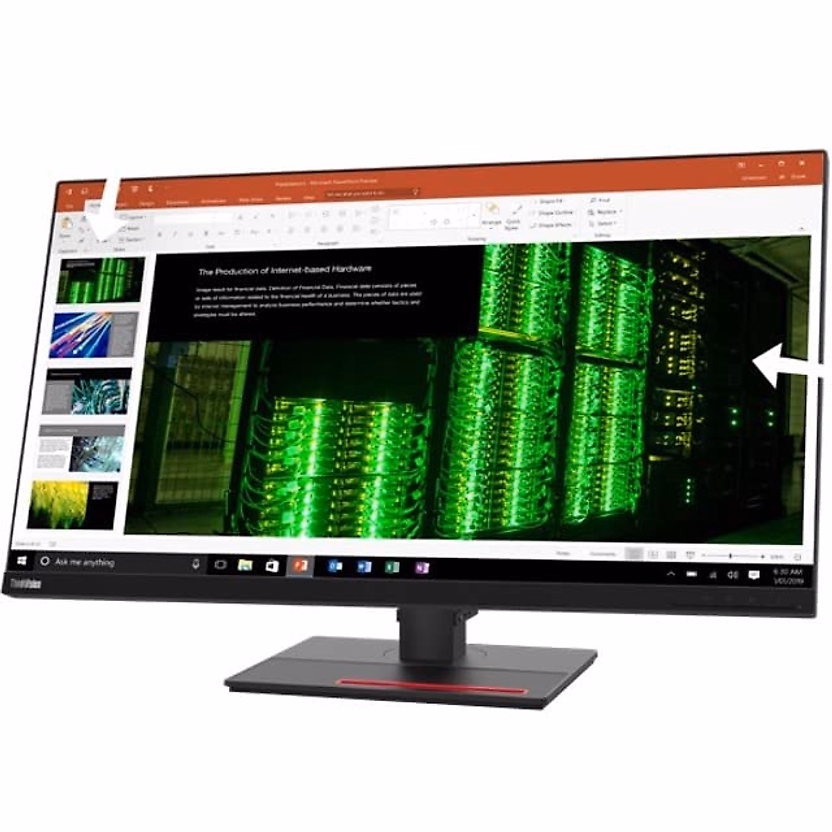 Lenovo ThinkVision T32p-20 31.5" 4K UHD LED LCD Monitor - 16:9 - Raven Black