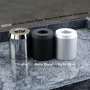 DEDGE Safety Razor Stand Alloy Shaving Stand for Bathroom Accessory Matte Black