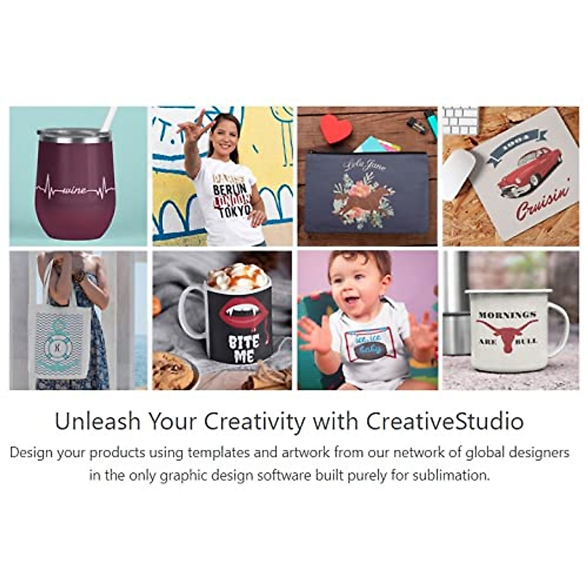 Sawgrass Virtuoso SG500 Printer, Bundle with UHD Inks, 7-Piece Craft Tool Set, 10 Sublimation Blanks, 110 Sheets Sublimax Paper, 3 Heat Resistant Tapes, White