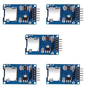 Aoicrie 5Pcs Micro SD Mini TF Card Adater Reader Module - Micro SDHC SPI Interface Driver Module with chip Level Conversion for R3 MEGA 2560 Due