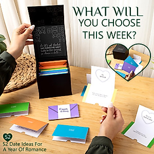 A Year Of Dates: Surprise Edition - Christmas gift. A Date Night Box with Sealed Date Ideas, Perfect Paper Wedding Anniversary present. Couple Date Night Ideas