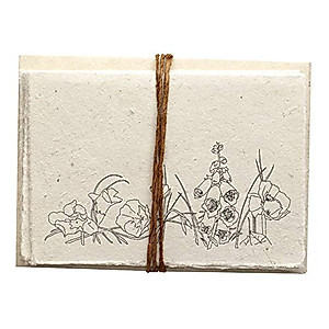 Handmade Seeded Plantable Note Cards with Envelopes Set of 6 Wildflowers