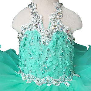 Jenniferwu G040-2 Infant Toddler Baby Newborn Little Girl's Pageant Party Birthday Dress Blue Size 3T