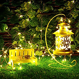 1001 LIGHTSUPPLY LIMITED Solar Fairy Lights Outdoor Waterproof 66ft 200 LED Solar String Lights Warm White, Silver Wire 8 Modes Solar Christmas Lights for Patio Wedding Party Tree Garden Decoration