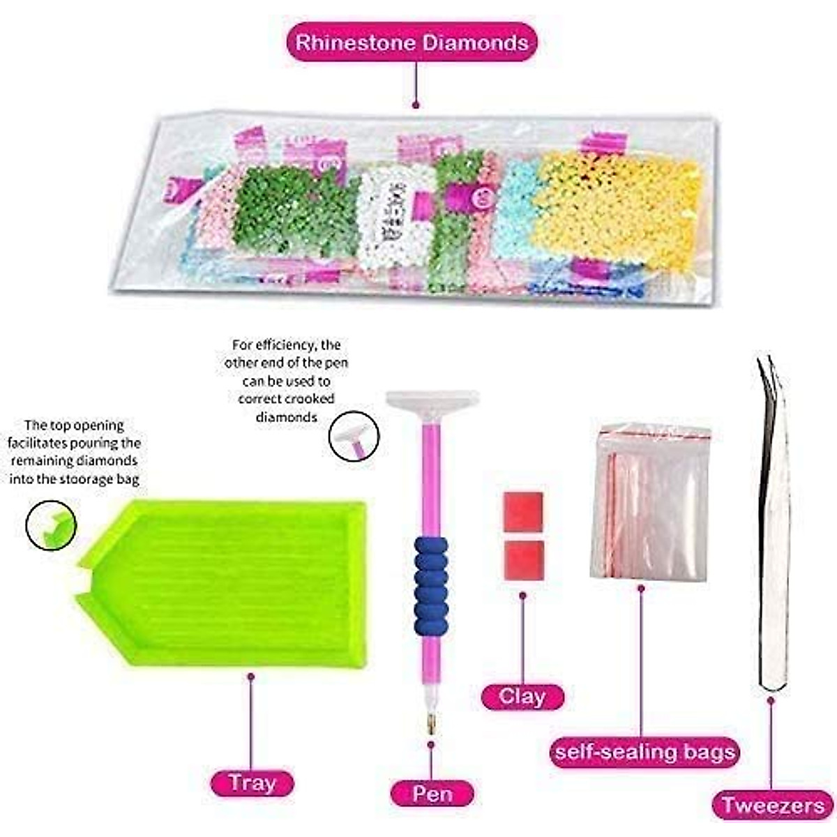 Huand DIY Diamond Painting Kits for Adults 5D Full Round Drill Angel Diamond Art Kits for Bedroom Wall Decor 8X12 Inch(Angel)