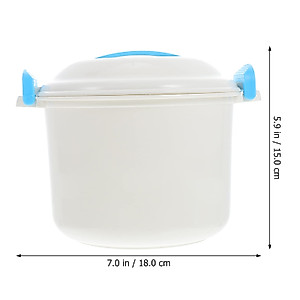 UPKOCH Microwave Vegetable Steamer Microwave Rice Cooker Plastic Microwave Cookware Steamer Round Microwave Food Container for Rice Chicken Pasta Vegetables 18X18X15CM Micro Rice Cooker