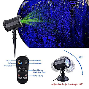 Dalanpa Firefly Garden Lights Star Projector with Blue Nebula Outdoor Decoratice Lighting