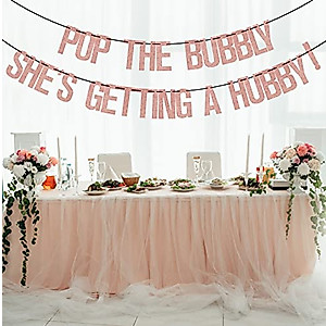 Pop the Bubbly She's Getting a Hubby! Banner, Bachelorette Party Decorations, Bridal Shower Decorations, Engagement Party Decorations, Bride to Be Decorations, Bachelorette Banner Rose Gold Glitter