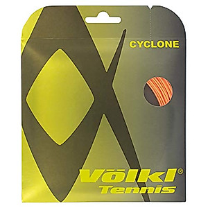 Volkl Cyclone | Tennis Racquet String | Spin & Control | Ten-Sided co-Polymer (Fluo Carrot, 17, Set)