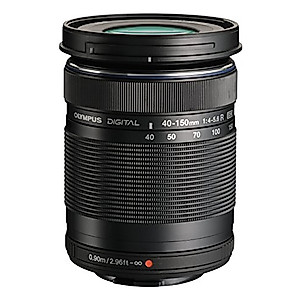 Olympus M.Zuiko Digital ED 40-150mm F4.0-5.6 R Zoom Lens, for Micro Four Thirds Cameras (Black) (Renewed)
