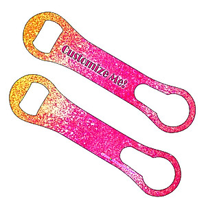 ADD YOUR NAME V-ROD® Bottle Opener – Glitter - PinkYellow