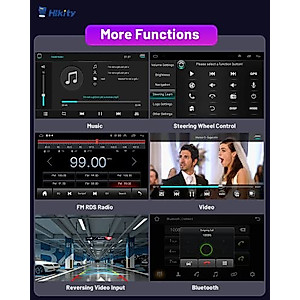 Double Din Car Radio Android 11 Car Stereo Wireless Apple CarPlay Android Auto Hikity 9 Inch Touch Screen Bluetooth Car Audio Receiver with HiFi GPS WiFi Backup Camera Mic