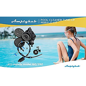 Amptyhub Pool Cleaner Rebuild kit Replacement for Zodiac Polaris Black Max 280 Pool Cleaner