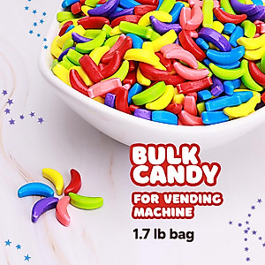 Bananas Runts Candy - 1200 psc 1.7 lb Hard Candy Bulk Gumball Machine Refills - Banana Candy for Cake Decorations Goody Bags Party Favors - Crazy Bananas Assorted Easter Basket Stuffers Pinata Candy