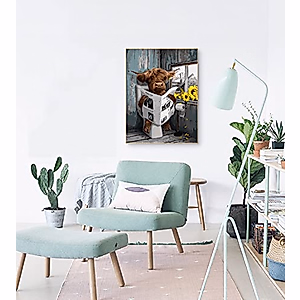 weharnc Cow Paint by Number for Adults-Paint by Numbers for Adults Beginner,Cow Paint by Numbers for Gift Home Wall Decor (Cow,16 x 20 inch)