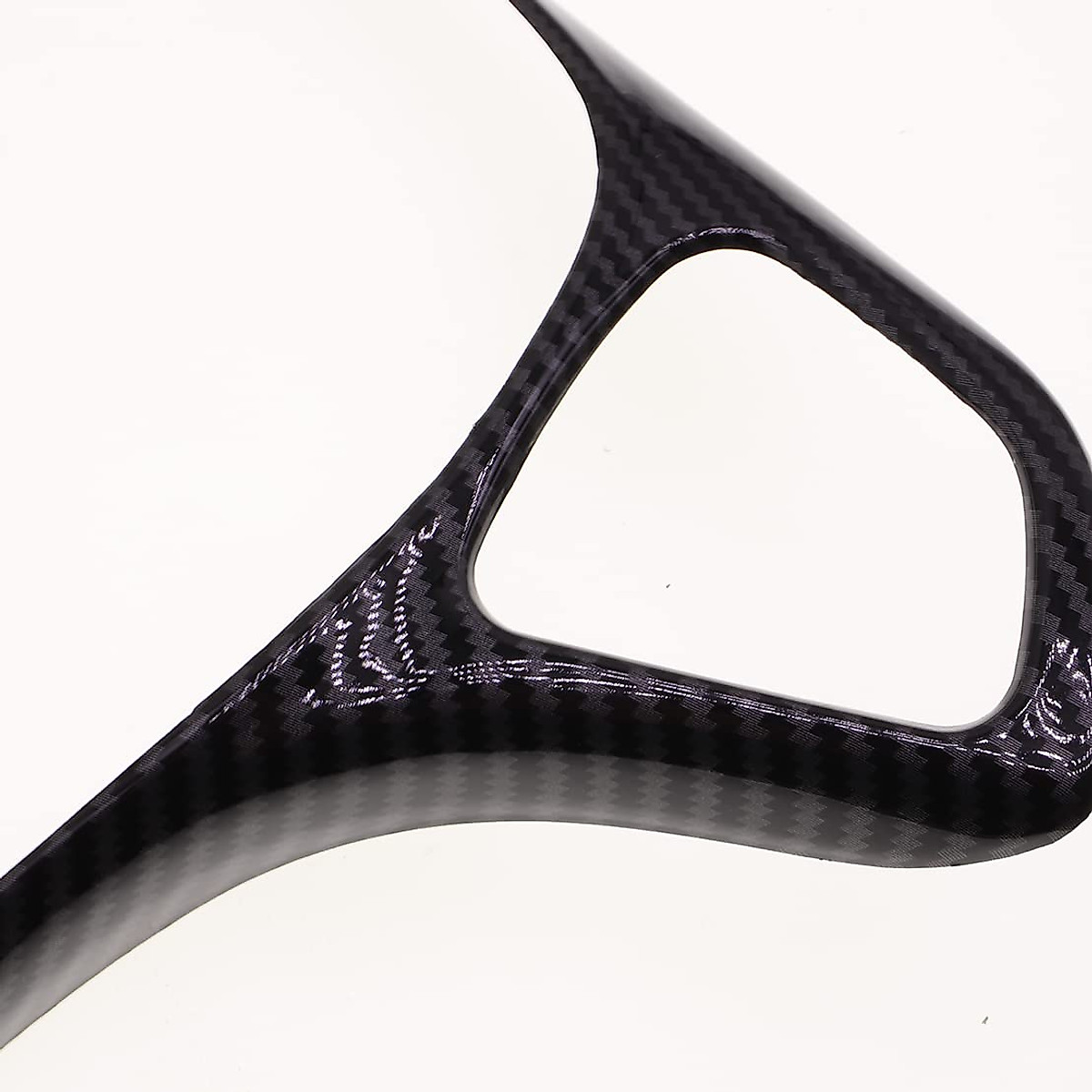 EIDRAN Carbon Fiber Car Steering Wheel Accessories Compatible with Mercedes-Benz C-Class W205 GLC-Class X253