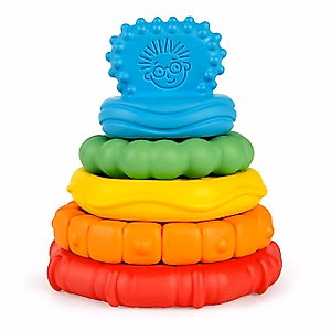 Baby Einstein Stack & Teethe Multi-Textured Easy-to-Grasp 5-Piece Teether Toy Set, Ages 3 Months +