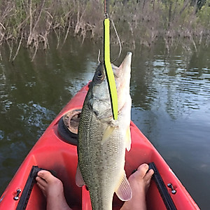 Twistlock Fishing Hooks,50pcs Worm Hooks with Centering Pin Spring Unweighted Swimbait Hooks for Soft Plastic Lures Baits Bass Fishing