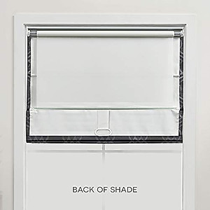 Exclusive Home Curtains Prague Trellis 100% Blackout Polyester Roman Shade, 23"x64", Grey