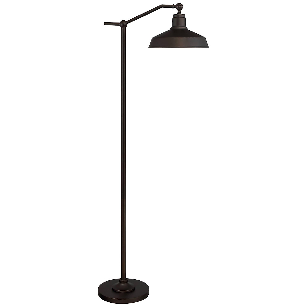 360 Lighting Kayne Farmhouse Rustic 61" Tall Standing Floor Lamps Set of 2 Lights Downbridge Task Adjustable Foot Switch Brown Satin Bronze Finish Living Room Bedroom House Reading Office Home Decor