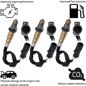 Dropwater 2 Pcs Upper O2 Sensors and 1 Pcs Lower O2 Sensor Replacement for Ford 1997 1998 1999 2000 Ranger V6 4.0L 3.0L,Replaces#234-4403,Set of 3pcs