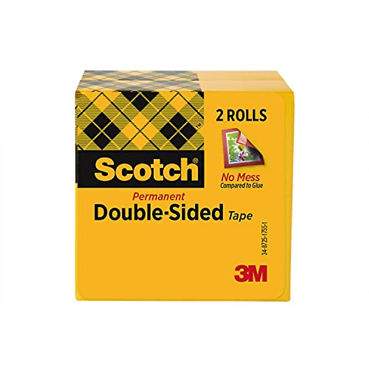 Scotch Double Sided Tape, 1/2 in x 1296 in, 2 Boxes/Pack (665-2P12-36)