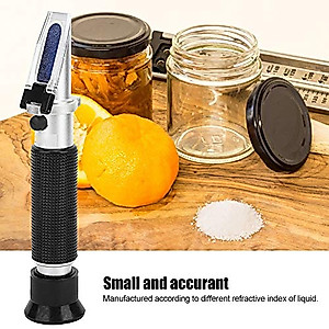 Uxsiya Refractometer, Brix Tester Aluminum 0-10% Sugar Test Range 0.1% Measurement Accuracy for Home Tool for Woman for Office Supplies