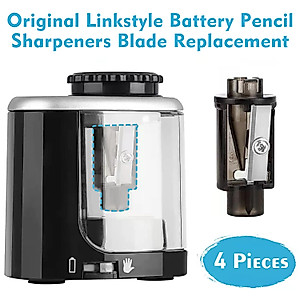 Aogwat Electric Pencil Sharpener Blade, Suitable for No.2/Colored Pencils(6-8mm)/School Pencil Sharpener/Classroom/Office/Home 4Pcs/Set（Black）