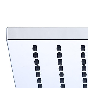 Modern 1-Spray 8 in. Square Raincan Fixed Shower Head in Chrome