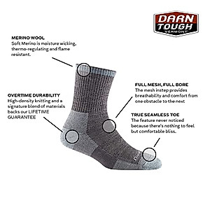 DARN TOUGH (2200) Mollie Beattie Micro Crew Midweight with Cushion Women's Sock - (Shale, Medium)