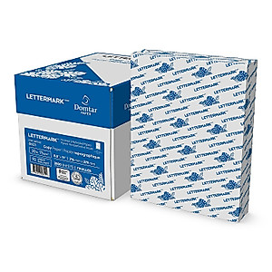 Lettermark Custom Cut-Sheet Copy Paper, 92 Bright, Micro-Perforated 5.5" from Top, 20lb Bond Weight, 8.5 x 11, White, 500/Ream, 5 RM/CT