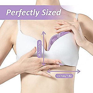 NEWGO Breast Ice Pack 2 Pack Gel Ice Pack for Breast Surgery, Reusable Nursing Ice Pack Hot or Cold Therapy Breast Pad for Breastfeeding, Engorgement Relief (Purple)