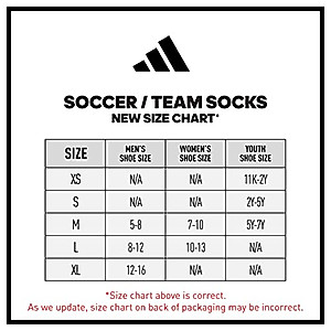 adidas Copa Zone Cushion 4 Soccer Socks for Boys, Girls, Men and Women (1-Pair), White/White, X-Small
