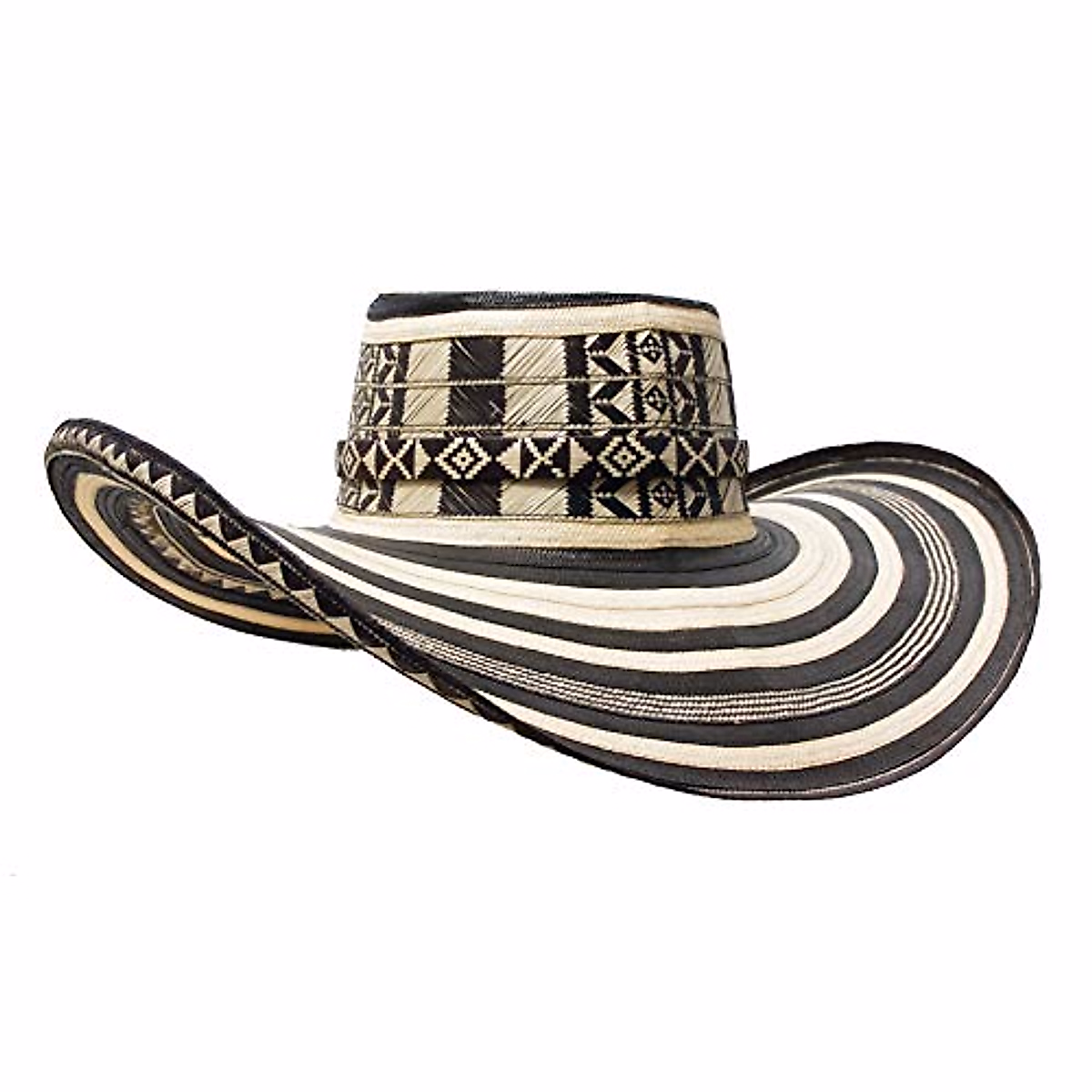 col-p Colombian Hat Sombrero Sinuano 21 Vueltas Made by Colombian Artisans White
