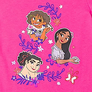 Disney Encanto Mirabel Luisa Isabela Little Girls 2 Pack T-Shirts Pink/Blue 7-8