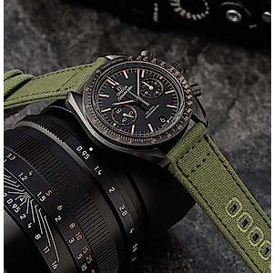 Ritche 20mm Canvas Wristbands Watch Bands for Omega x Swatch Moonswatch Replacement Quick Release Watch Straps for Men