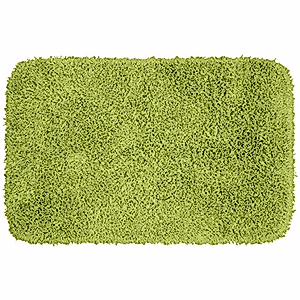 Garland Rug Jazz Shaggy Nylon Washable Bath Rug, 24 in. x 40 in, Lime Green