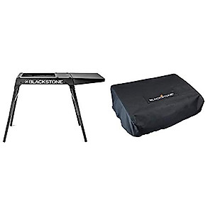 Blackstone 5013 Universal Griddle Stand, Size 17"/22" Leg Side Shelf is Made to fit Either The 17" or 22" Table Top, Black & 1724 Cover, Black