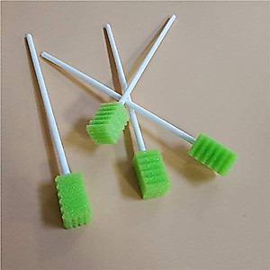 MUNKCARE Treated Dentifrice Oral Swabs- Dental Swabs Mouth Cleaning Sponge Swabs (250pcs, Fruit Green)