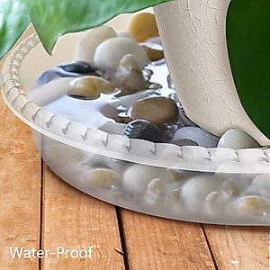 FUTED 6 pack 5 Inch Clear Plant Saucer, Durable Plastic Plant Trays for Indoor, Round Flower Plant Pot Saucer, Sturdy Plant Water Catcher Tray