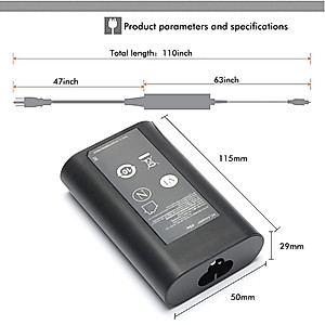 45W USB-C Laptop Charger for Dell Adapter: Dell XPS 13 9333 9360 9365 9370 9380,0HDCY5,LA45NM150,04RYWW,Ins piron 14 7275 7370 7437 Latitude 7390 2in1 5175 5285 5290-2in1 with Type c (USB-C/USBC) Tip