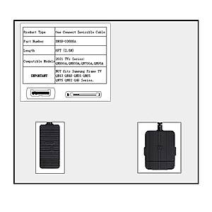 One Invisible Connection Cable for Samsung Neo QLED 8K Smart TV Model QN95A, QN700A, QN800A, QN900A, Compatible BN39-02688A E343577 21302 N23UC0870, 8FT (2.5M), Silver, NOT fit Samsung Frame TV